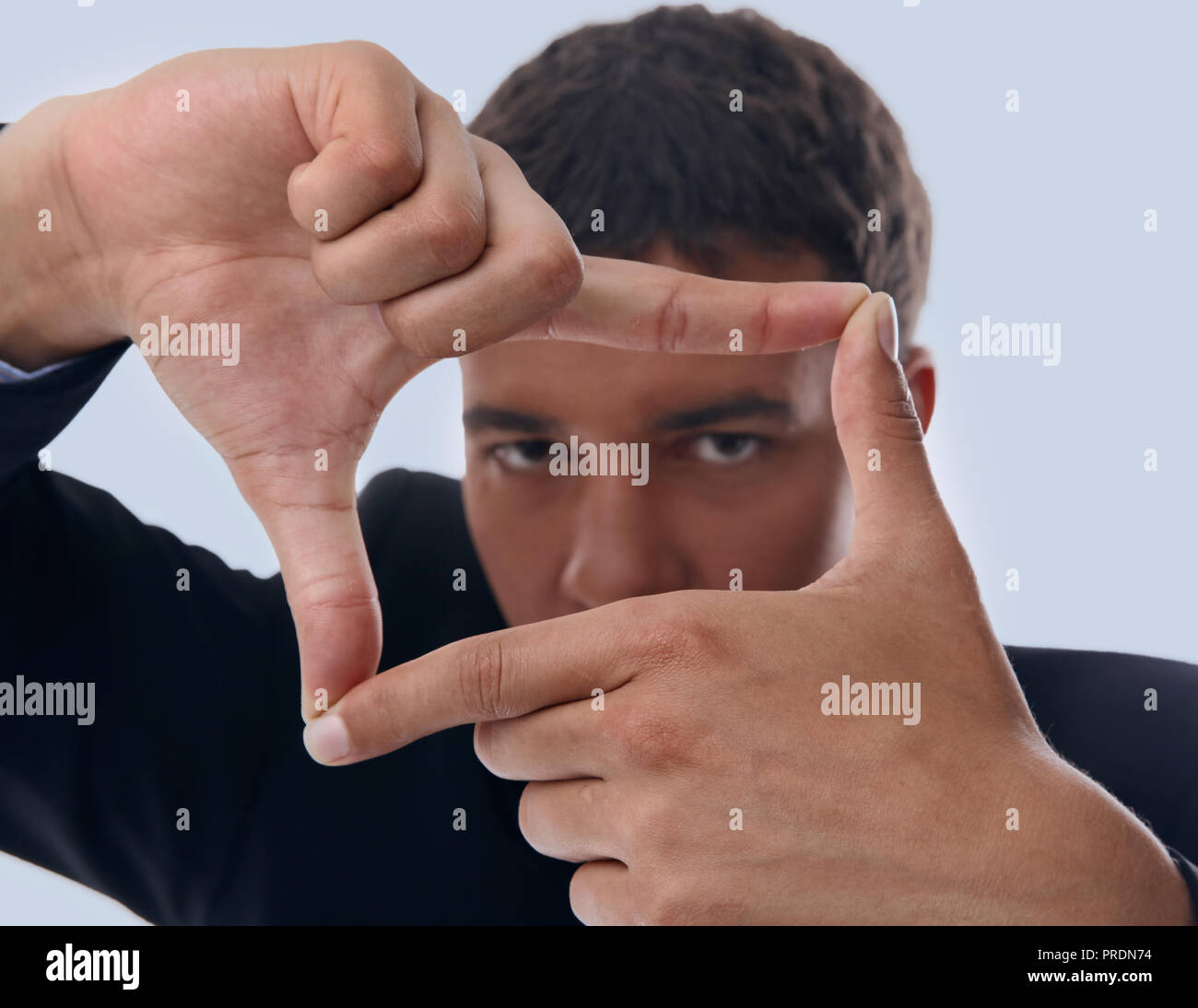 businessmen making a hand frame Stock Photo - Alamy