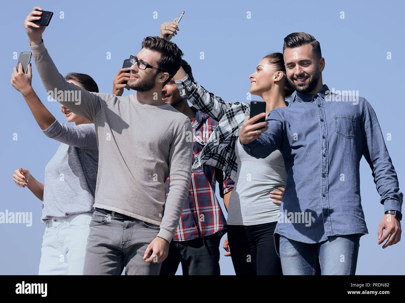 closeup.good friends doing a selfie Stock Photo - Alamy
