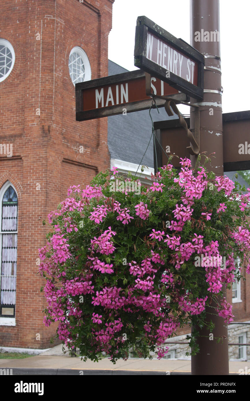 Brown street signs in downtown Lexington, Virginia, USA Stock Photo - Alamy