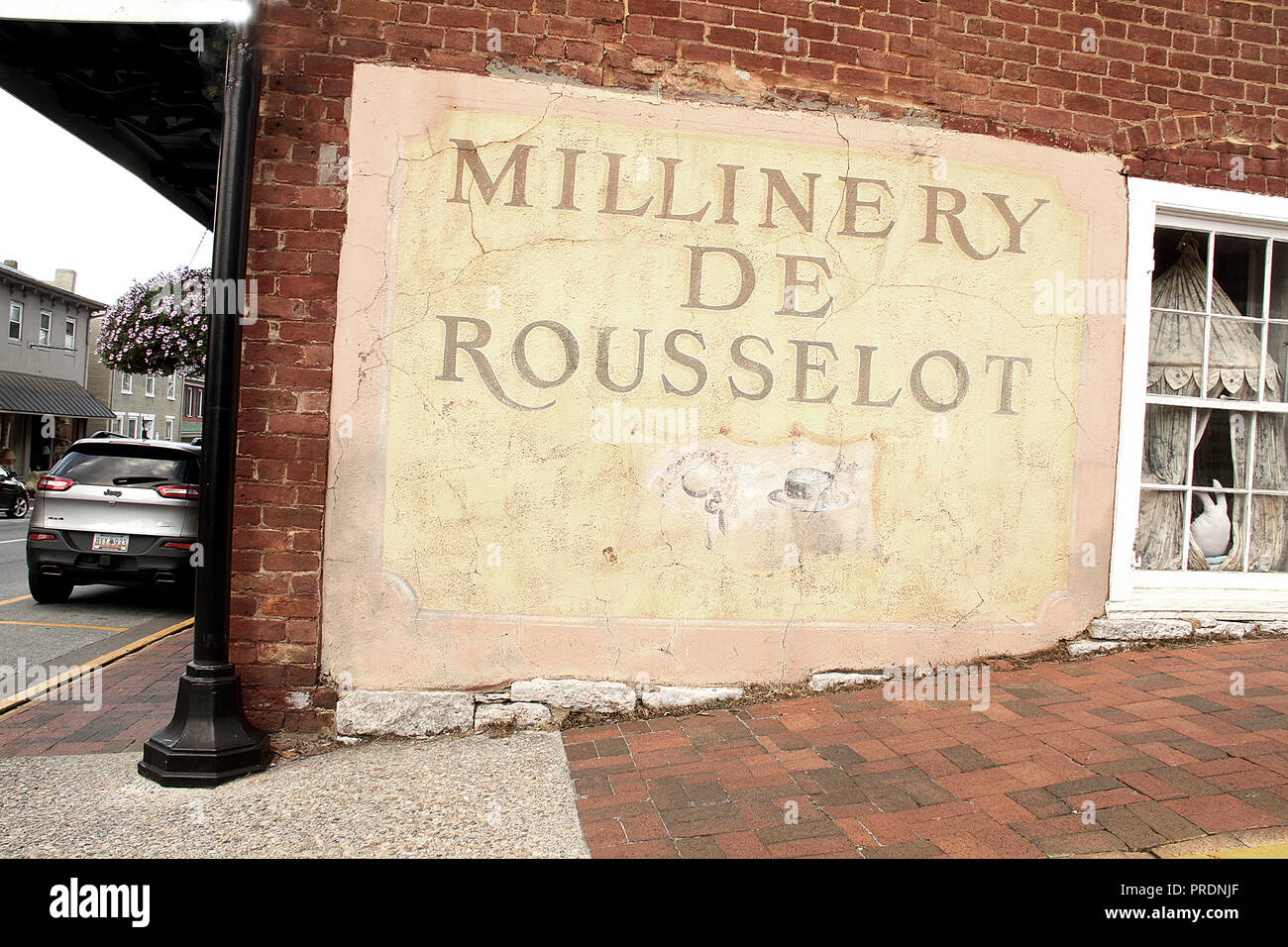 Millinery de Rousselot, mural in Lexington, VA. Sign painted during the ...