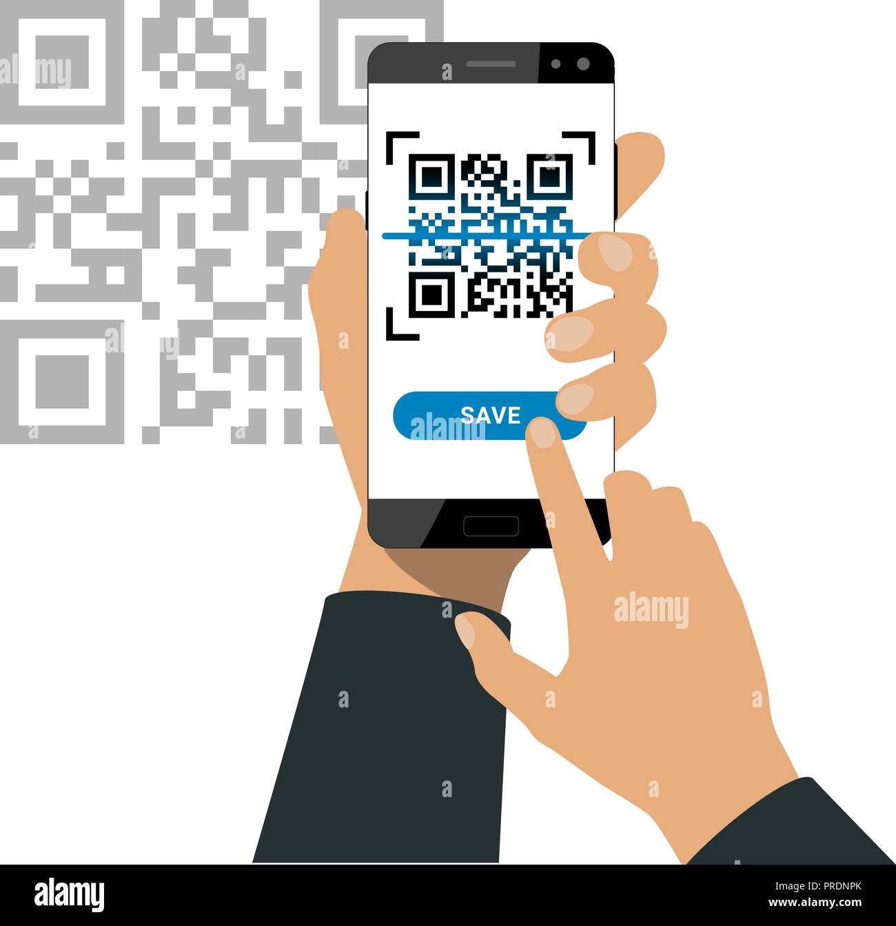 Scanning qr code Stock Vector Image & Art - Alamy