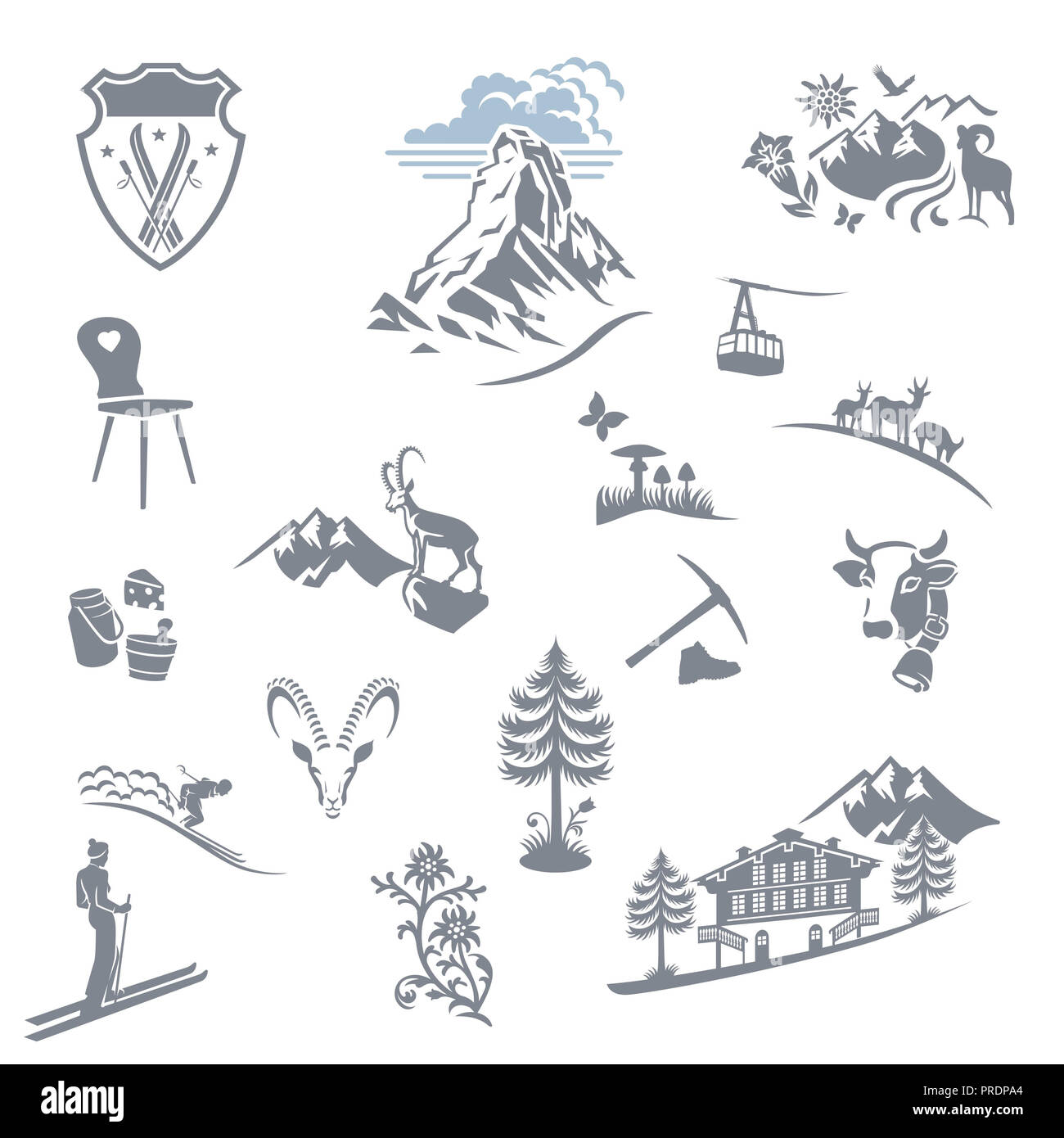 Car swiss alps Cut Out Stock Images & Pictures - Alamy