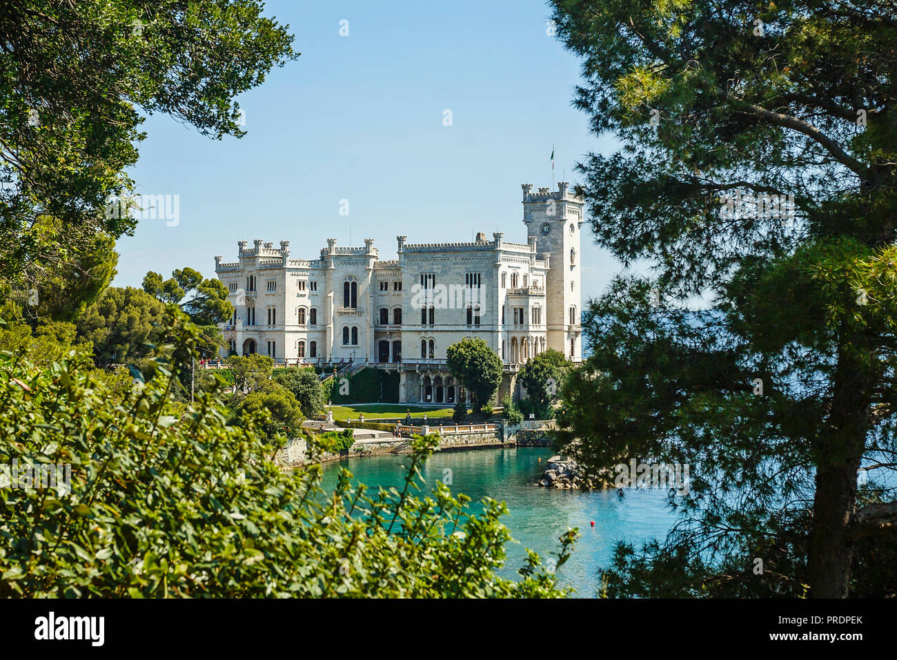 Miramare Castle, Trieste, Italy, Europe Stock Photo - Alamy