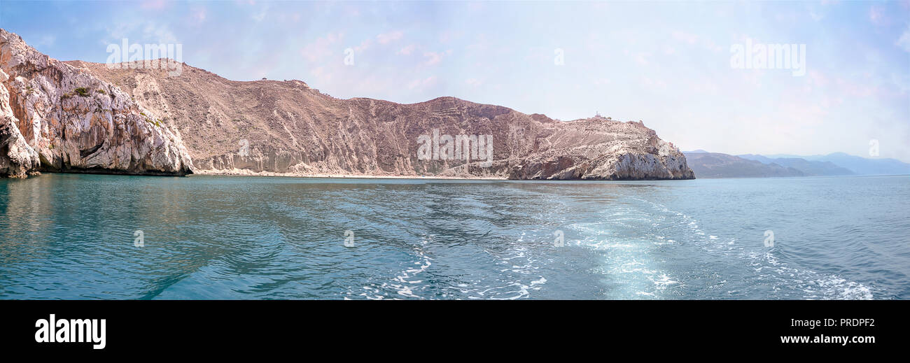 Rocks, sea and blue sky - El Jebha Morocco Stock Photo - Alamy