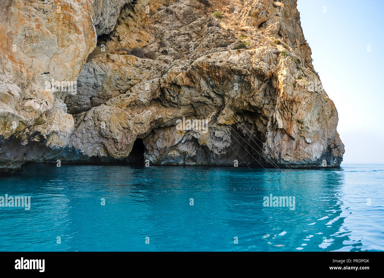 Rocks, sea and blue sky - El Jebha Morocco Stock Photo - Alamy