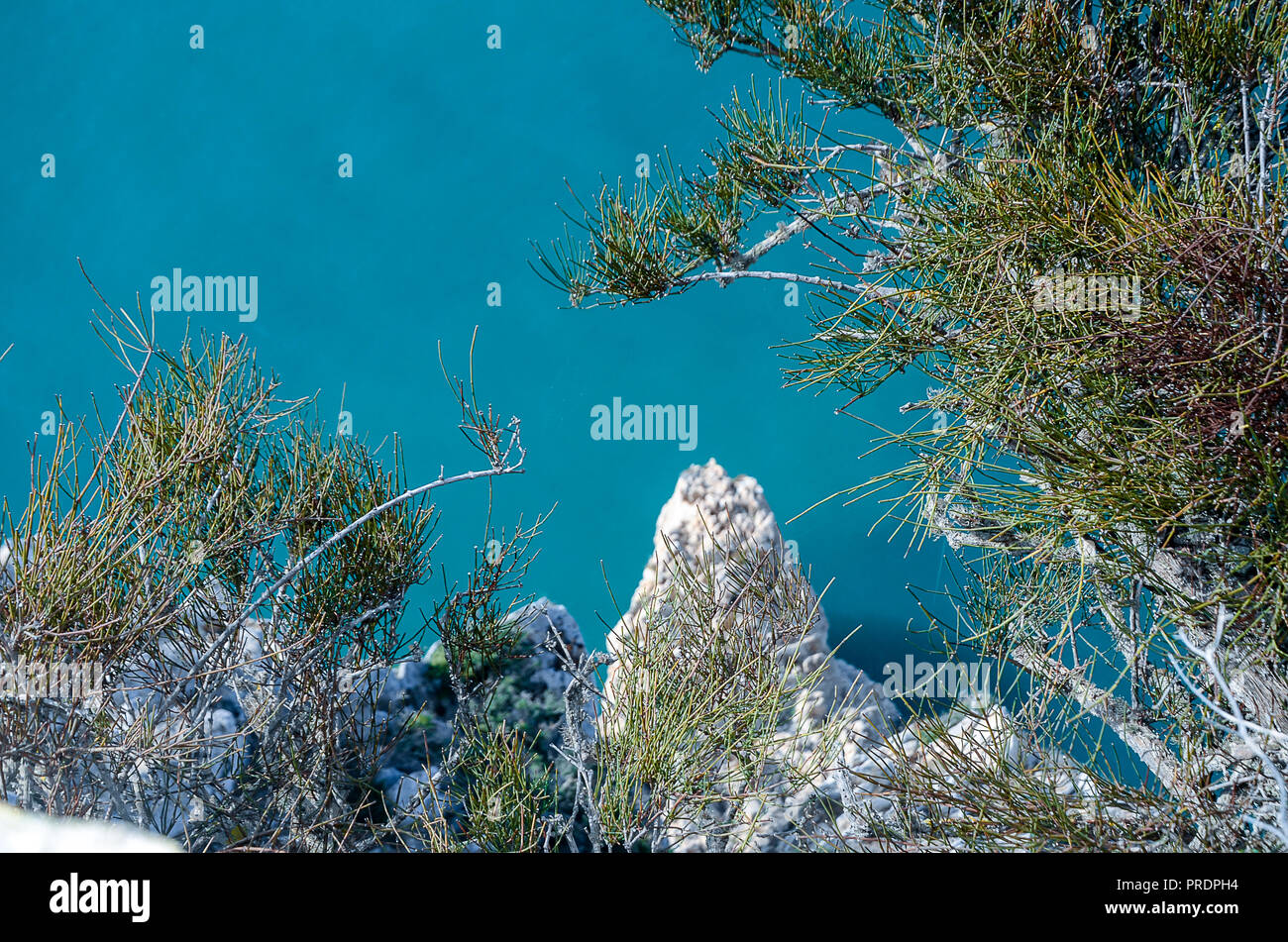 Rocks, sea and blue sky - El Jebha Morocco Stock Photo - Alamy