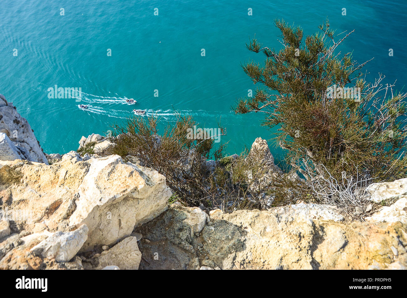 Rocks, sea and blue sky - El Jebha Morocco Stock Photo - Alamy