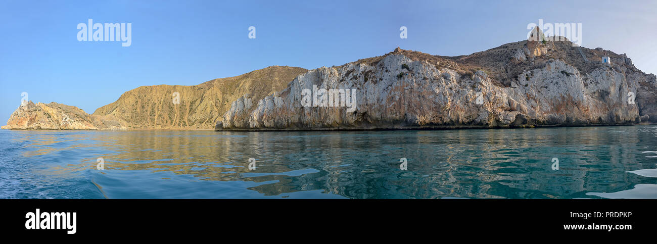 Rocks, sea and blue sky - El Jebha Morocco Stock Photo - Alamy