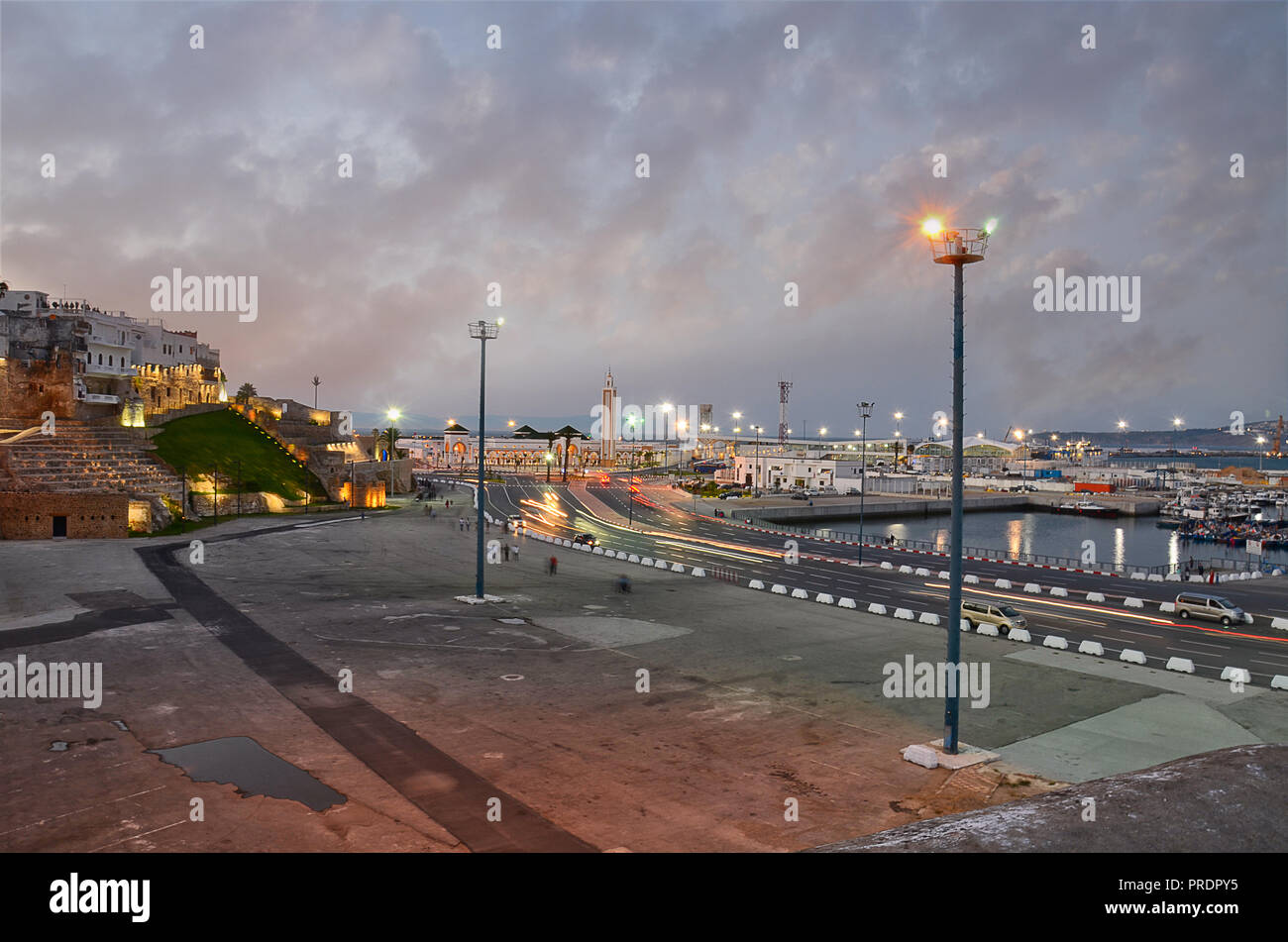 Night view of Tangier Morocco Stock Photo - Alamy