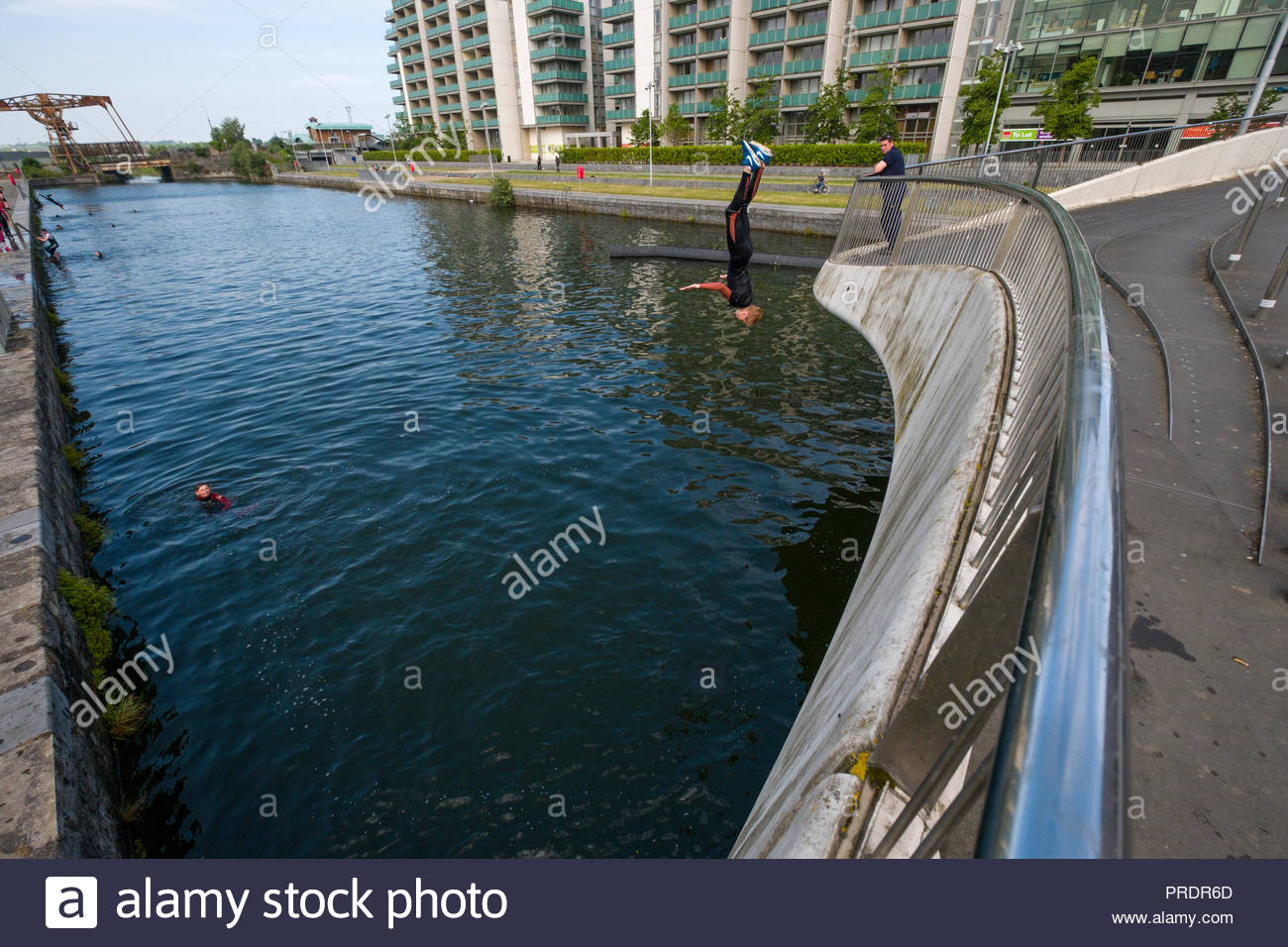 Jumping Off Bridge Swimming High Resolution Stock Photography and ...