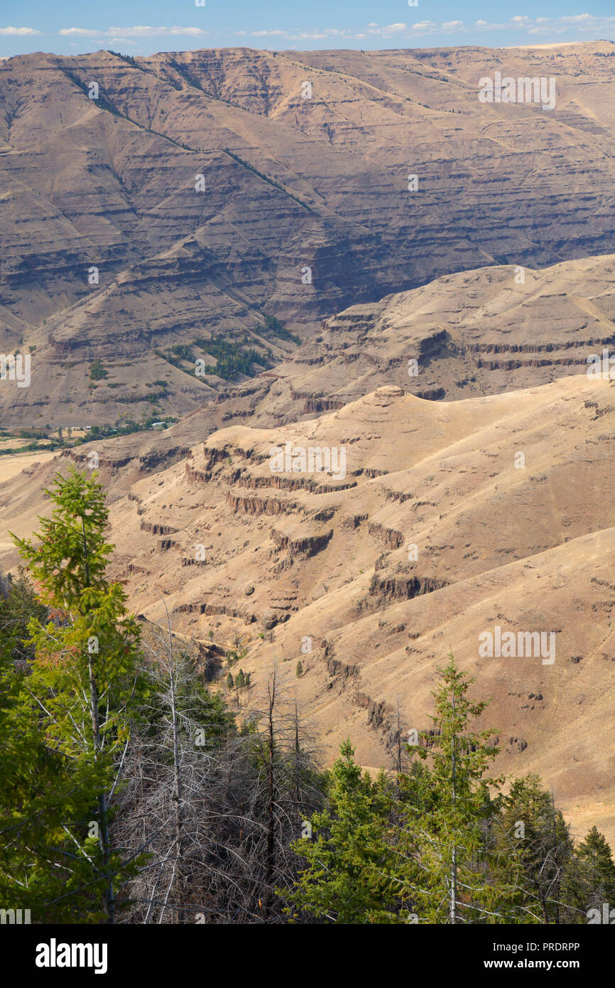 Imnaha River canyon from Five Mile Overlook, Hells Canyon National Recreation Area, Oregon Stock ...