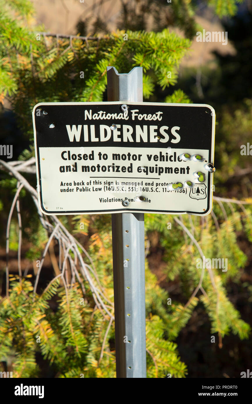 Wilderness sign, Hells Canyon Wilderness, Hells Canyon National ...