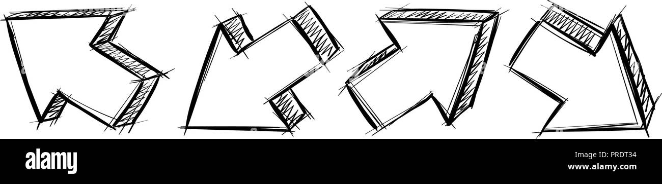 Arrows. Hand drawn sketch. Pencil drawing Stock Vector Image & Art - Alamy