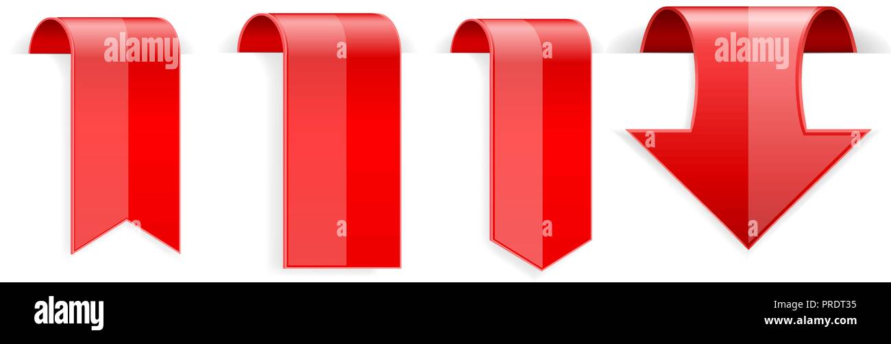 Red shiny 3d stickers Stock Vector Image & Art - Alamy