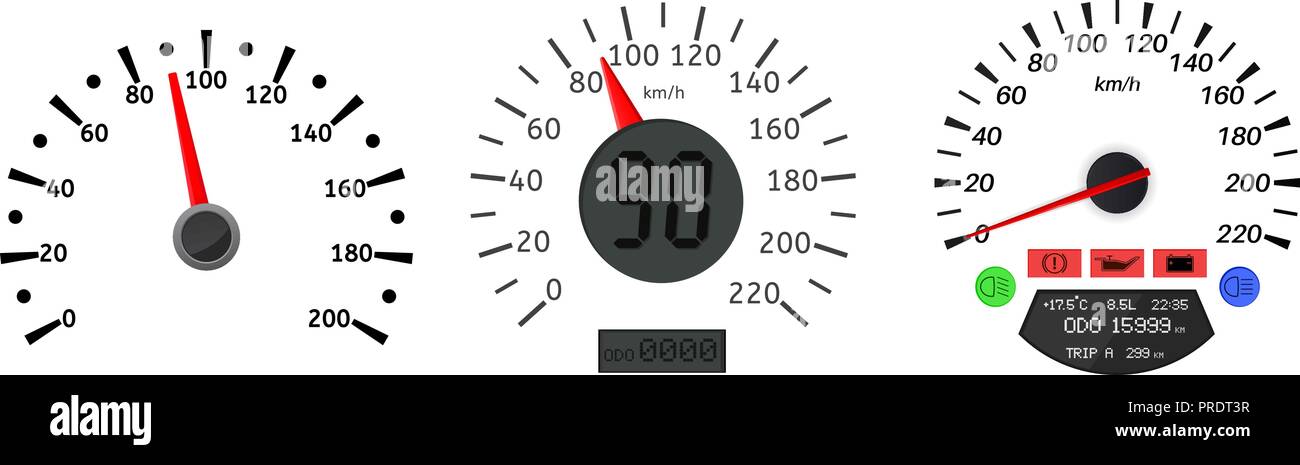 Car dashboard scales. Speedometers and tachometer Stock Vector Image ...