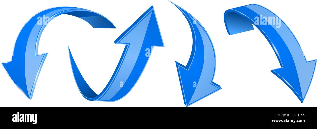 Blue arrow set Stock Vector Images - Alamy