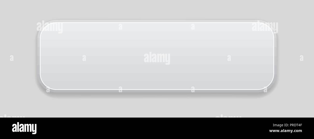 White rectangle button. 3d web interface element Stock Vector Image ...