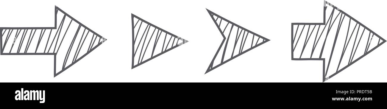 Arrows. Pencil hatching style Stock Vector Image & Art - Alamy