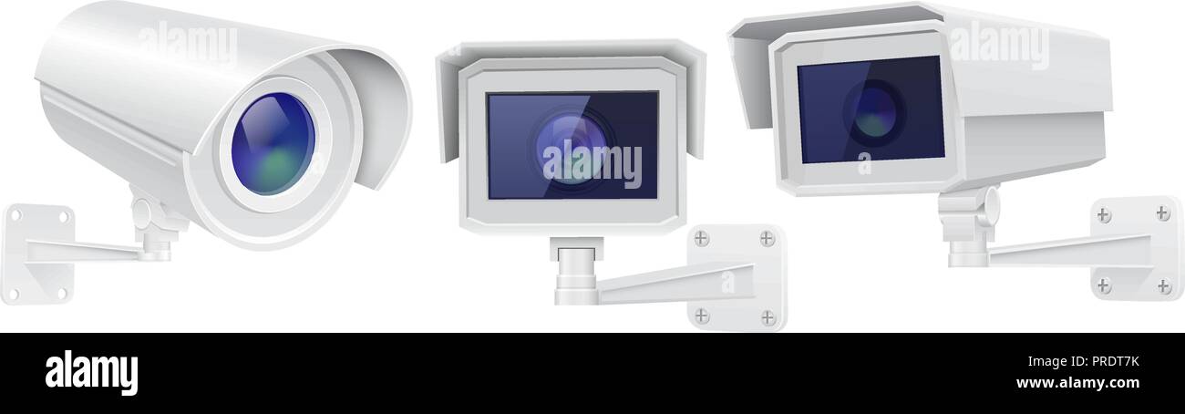 CCTV security camera. Set of surveillance devices Stock Vector Image ...