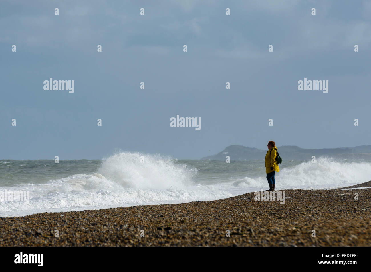 Cley-Next-the-Sea, Norfolk, UK, 01 October 2018 Strong northerly winds ...