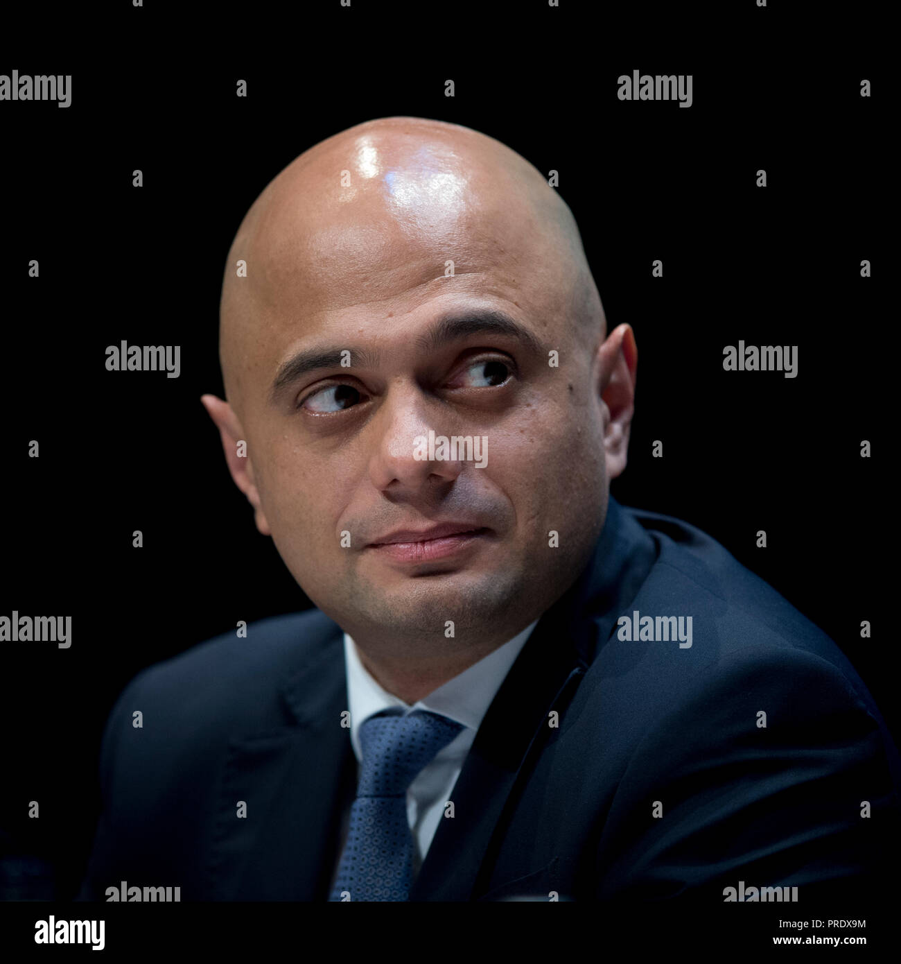 Birmingham, UK. 1st October 2018. Sajid Javid, Secretary of State for ...