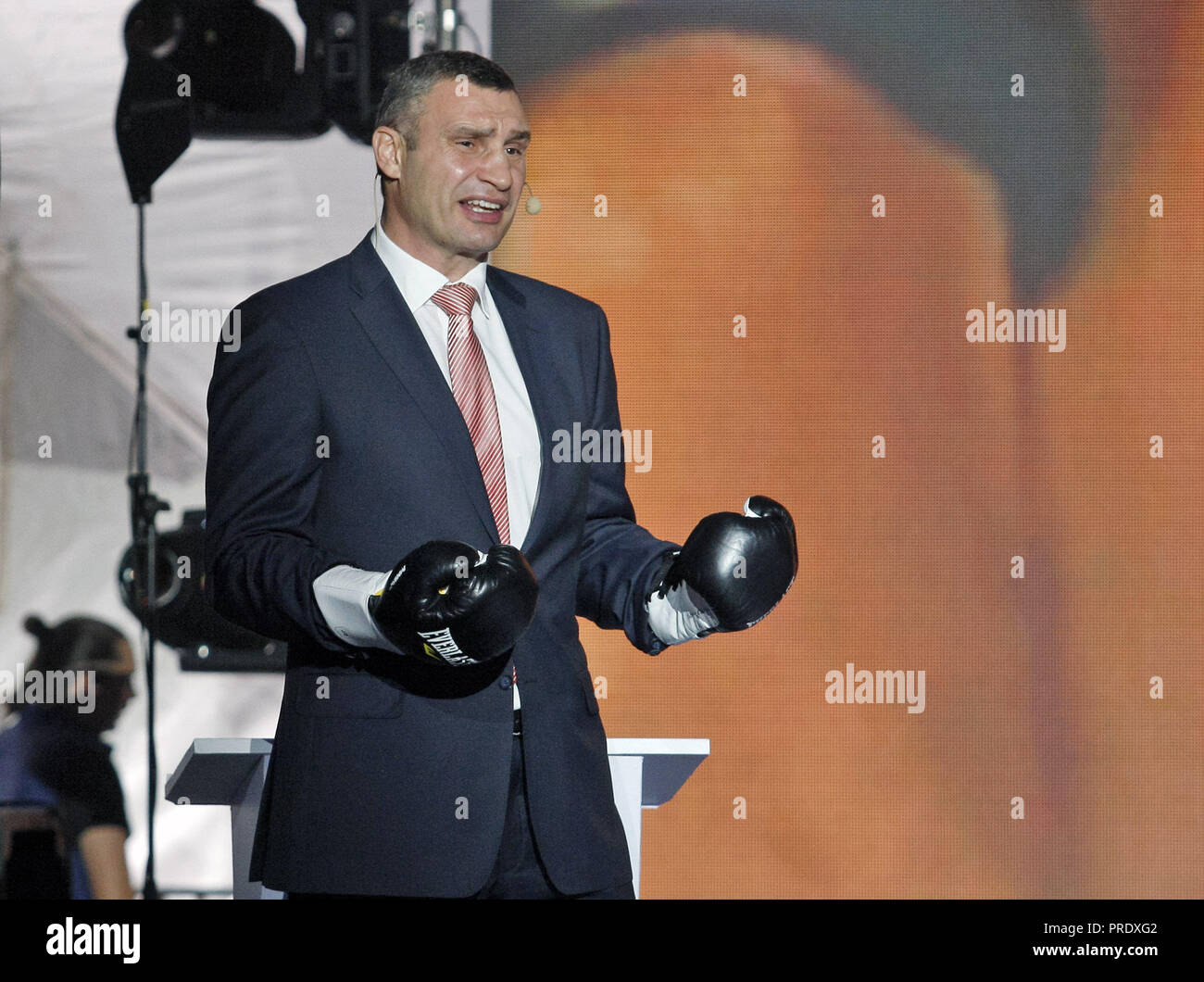 Kiev, Ukraine. 1st Oct, 2018. Former heavyweight boxing champion and ...
