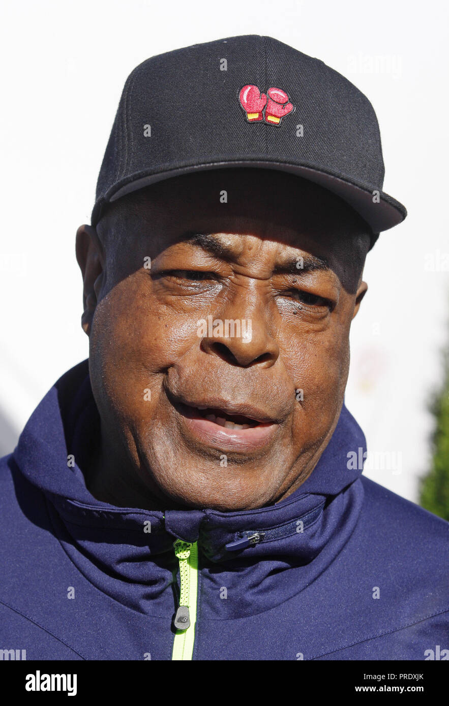 Kiev, Ukraine. 1st Oct, 2018. Boxing Coach JAMES ALI BASHIR takes part ...