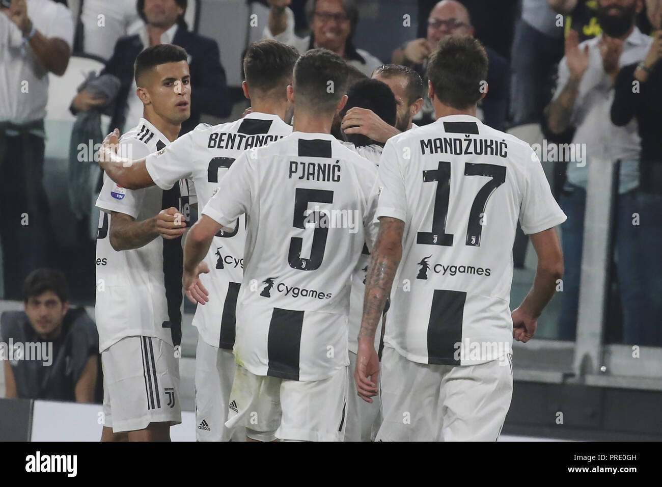 Goal celebration of Leonardo Bonucci, during the Italian Serie A ...