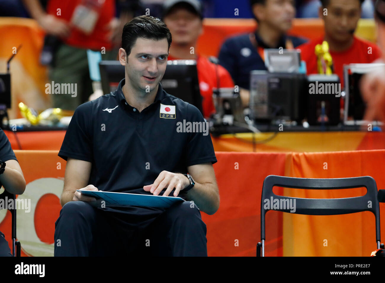 Kanagawa, Japan. 1st Oct, 2018. Ferhat Akbas (JPN) Volleyball : FIVB ...