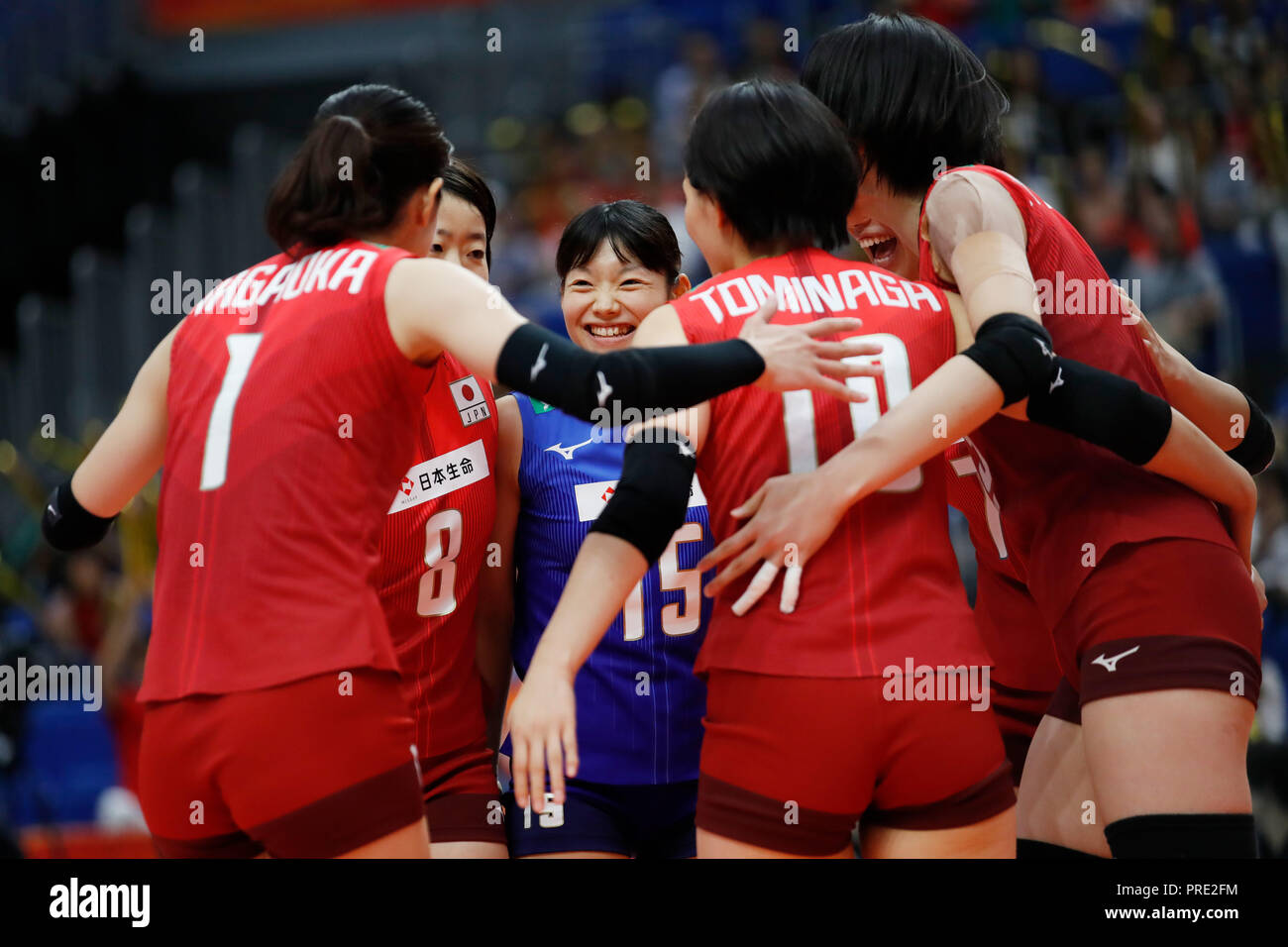 Kanagawa, Japan. 1st Oct, 2018. Japan team group (JPN) Volleyball : FIVB Volleyball Women's ...