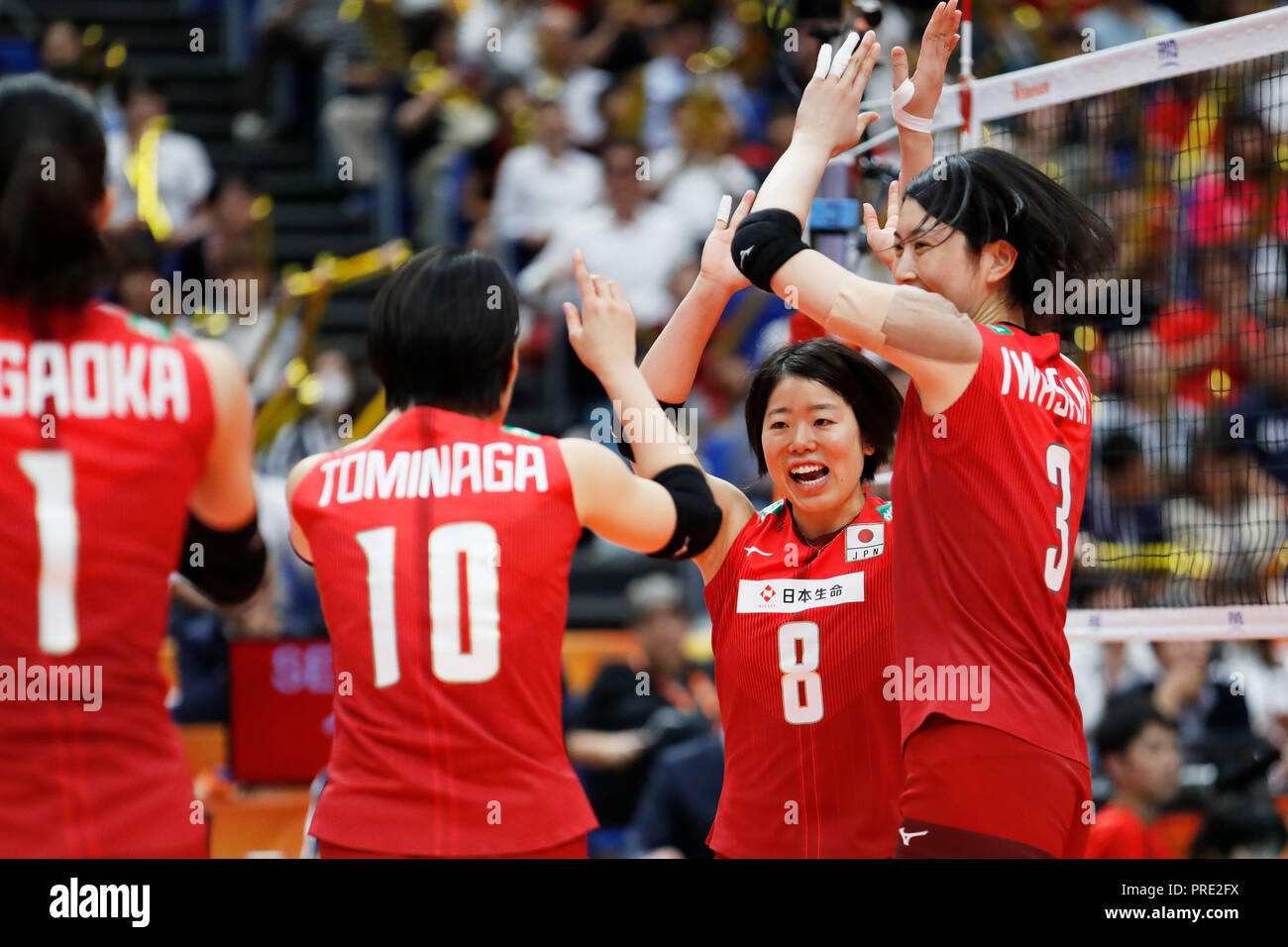 Kanagawa, Japan. 1st Oct, 2018. Japan team group (JPN) Volleyball : FIVB Volleyball Women's ...
