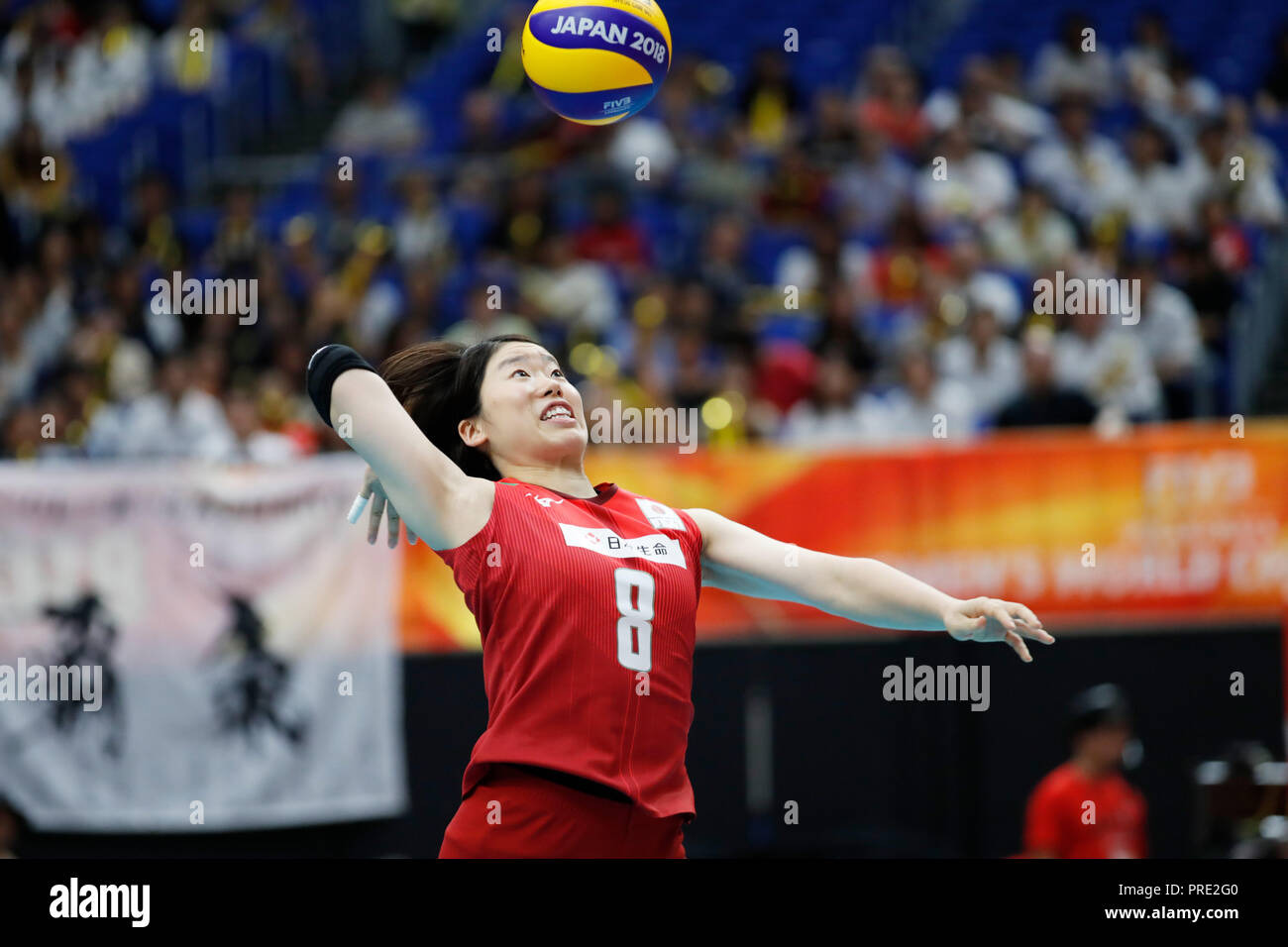 Kanagawa, Japan. 1st Oct, 2018. ? Mami Uchiseto (JPN) Volleyball : FIVB Volleyball Women's World ...