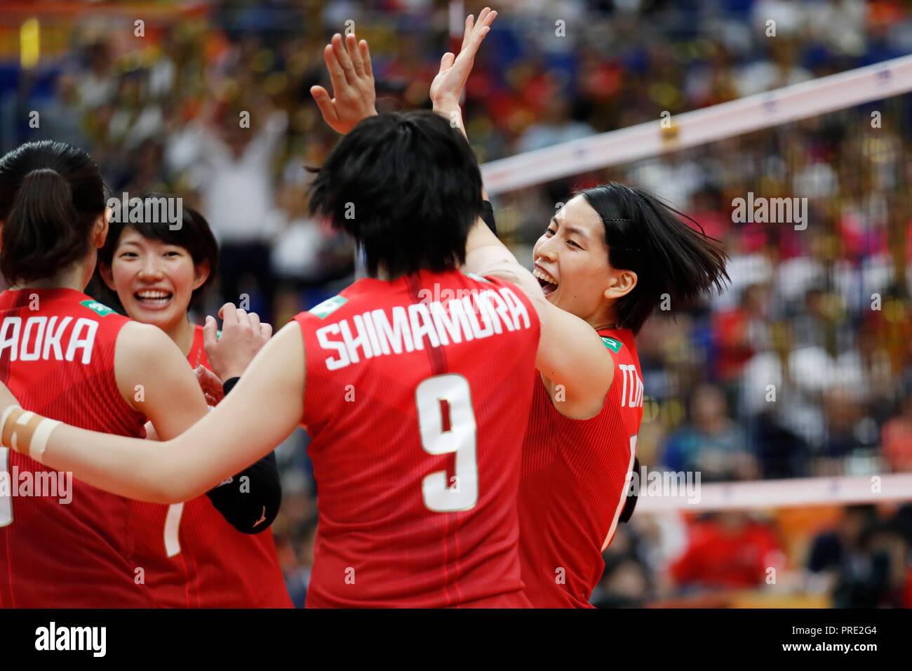 Kanagawa, Japan. 1st Oct, 2018. Japan team group (JPN) Volleyball : FIVB Volleyball Women's ...