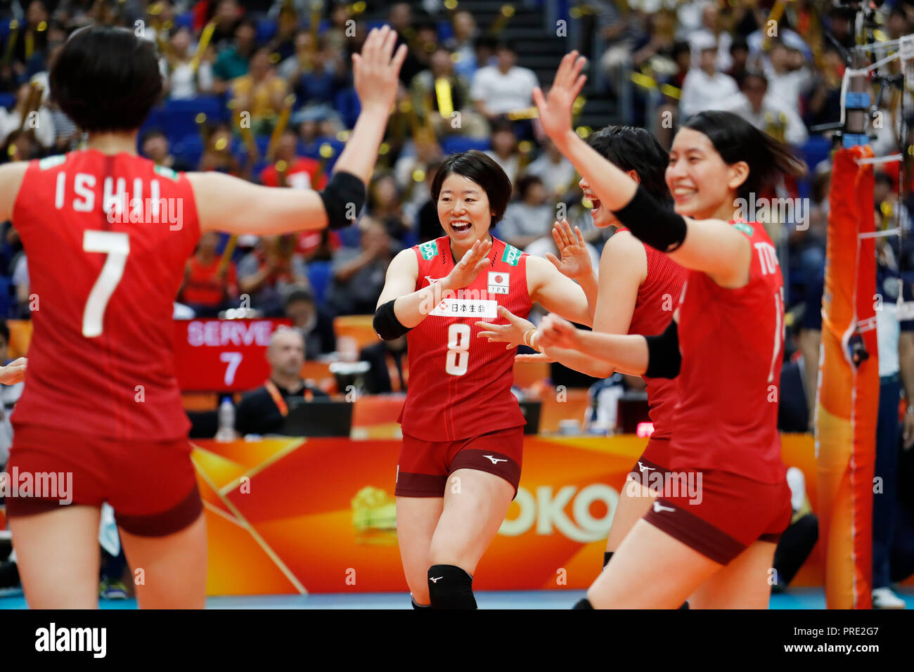 Kanagawa, Japan. 1st Oct, 2018. Japan team group (JPN) Volleyball : FIVB Volleyball Women's ...