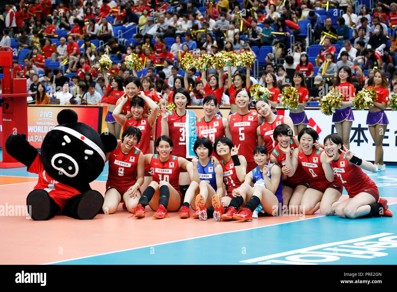 Kanagawa, Japan. 1st Oct, 2018. Japan team group (JPN) Volleyball : FIVB Volleyball Women's ...