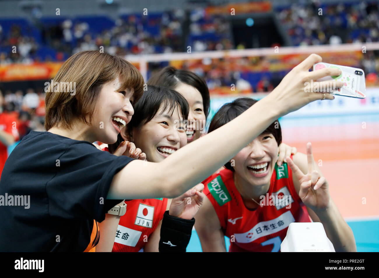 Kanagawa, Japan. 1st Oct, 2018. (L to R) Saori Kimura, ?Sarina Koga, Yuki Ishii, ? Mami Uchiseto ...