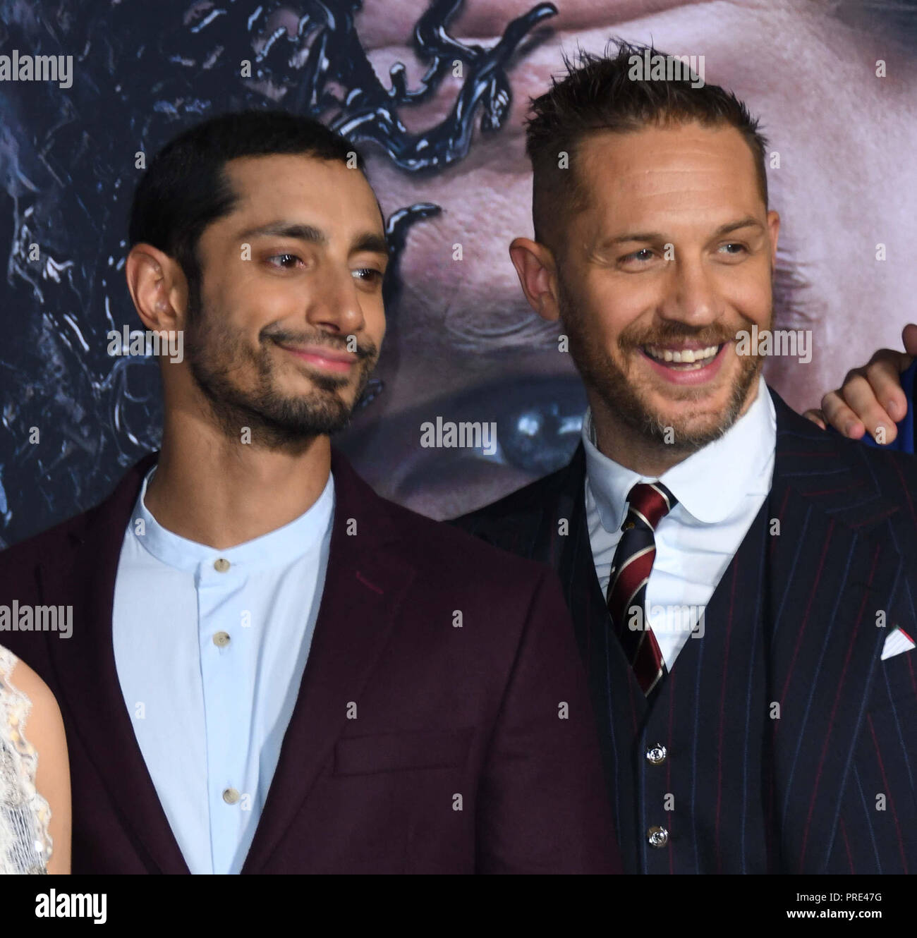 01 October 2018 - Westwood, California - Riz Ahmed, Tom Hardy . "Venom ...