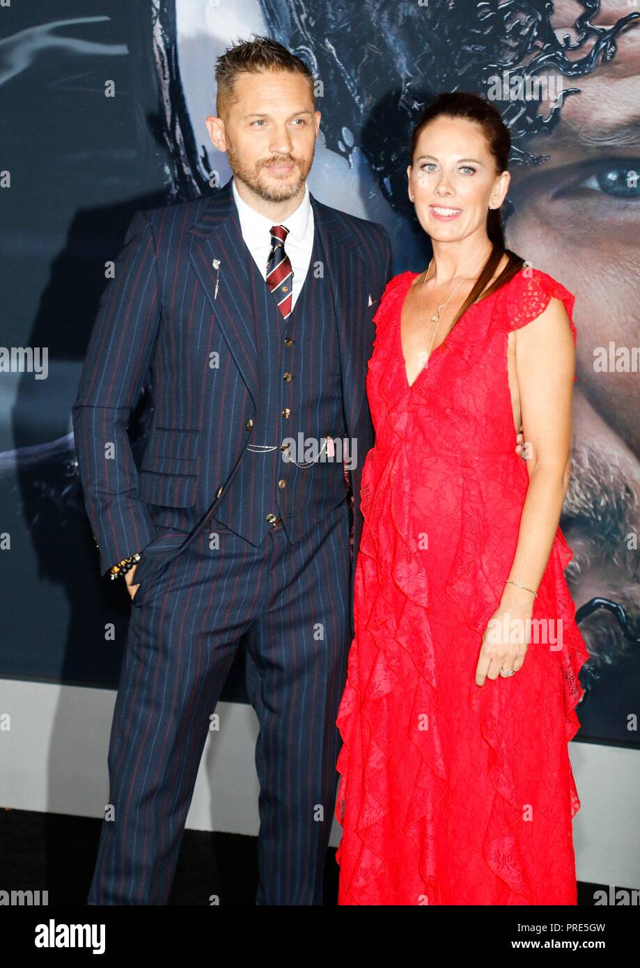 Los Angeles, CA, USA. 1st Oct, 2018. Tom Hardy, Kelly Marcel at ...