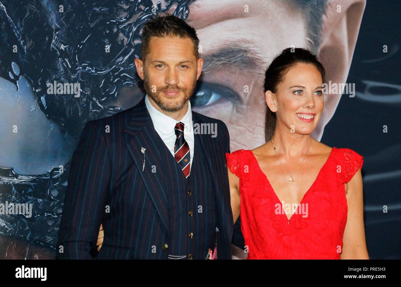 Los Angeles, CA, USA. 1st Oct, 2018. Tom Hardy, Kelly Marcel at ...