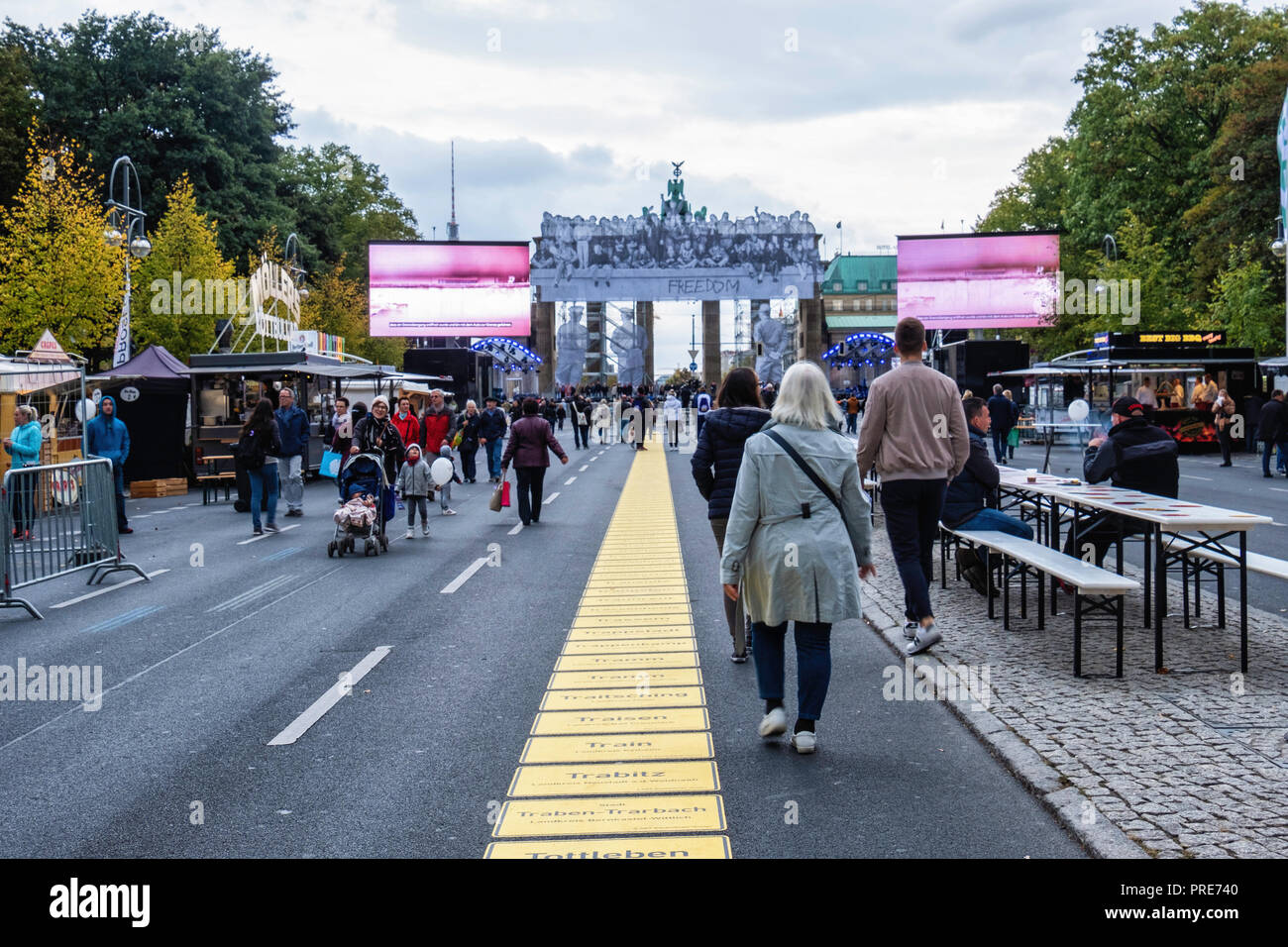 Germany, Berlin, Mitte, 1-3 October 2018. The Day of German Unity, Tag ...