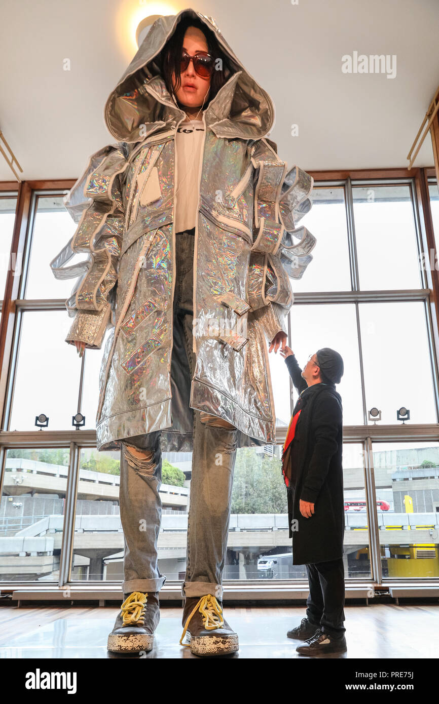 Southbank Centre, London, UK, 2nd Oct 2018. Artist Tim Yip with Lili ...