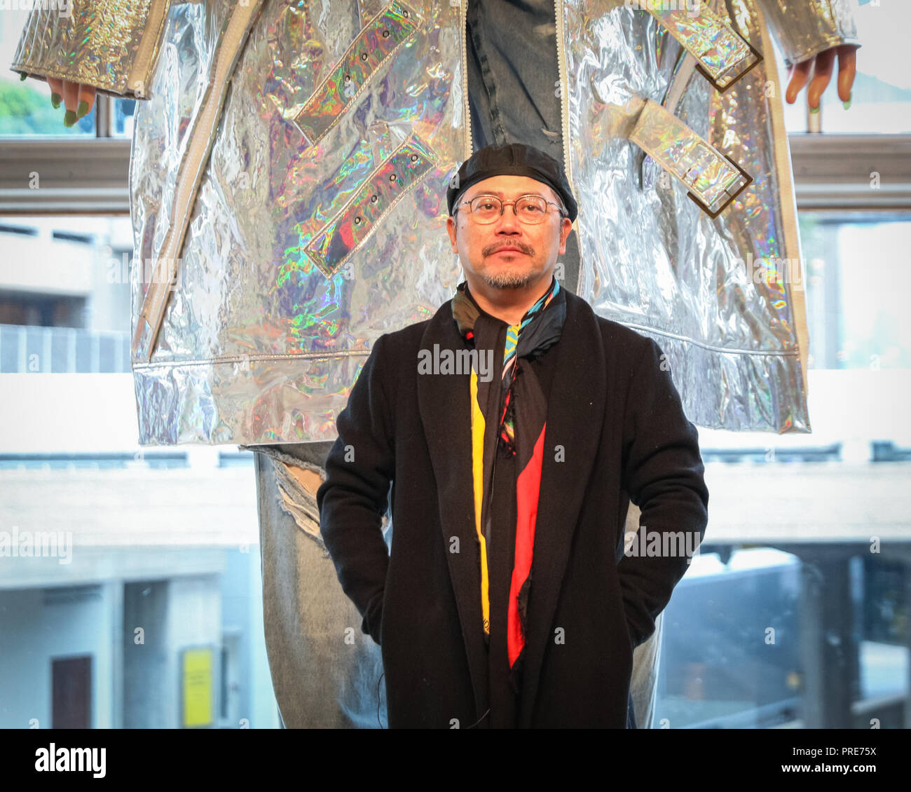 Southbank Centre, London, UK, 2nd Oct 2018. Artist Tim Yip with Lili ...