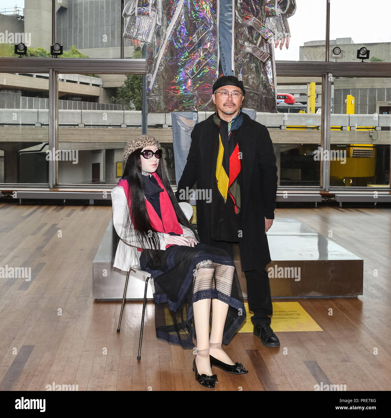 Southbank Centre, London, UK, 2nd Oct 2018. Artist Tim Yip with both ...