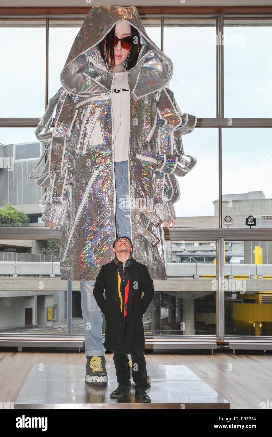 Southbank Centre, London, UK, 2nd Oct 2018. Artist Tim Yip with Lili ...