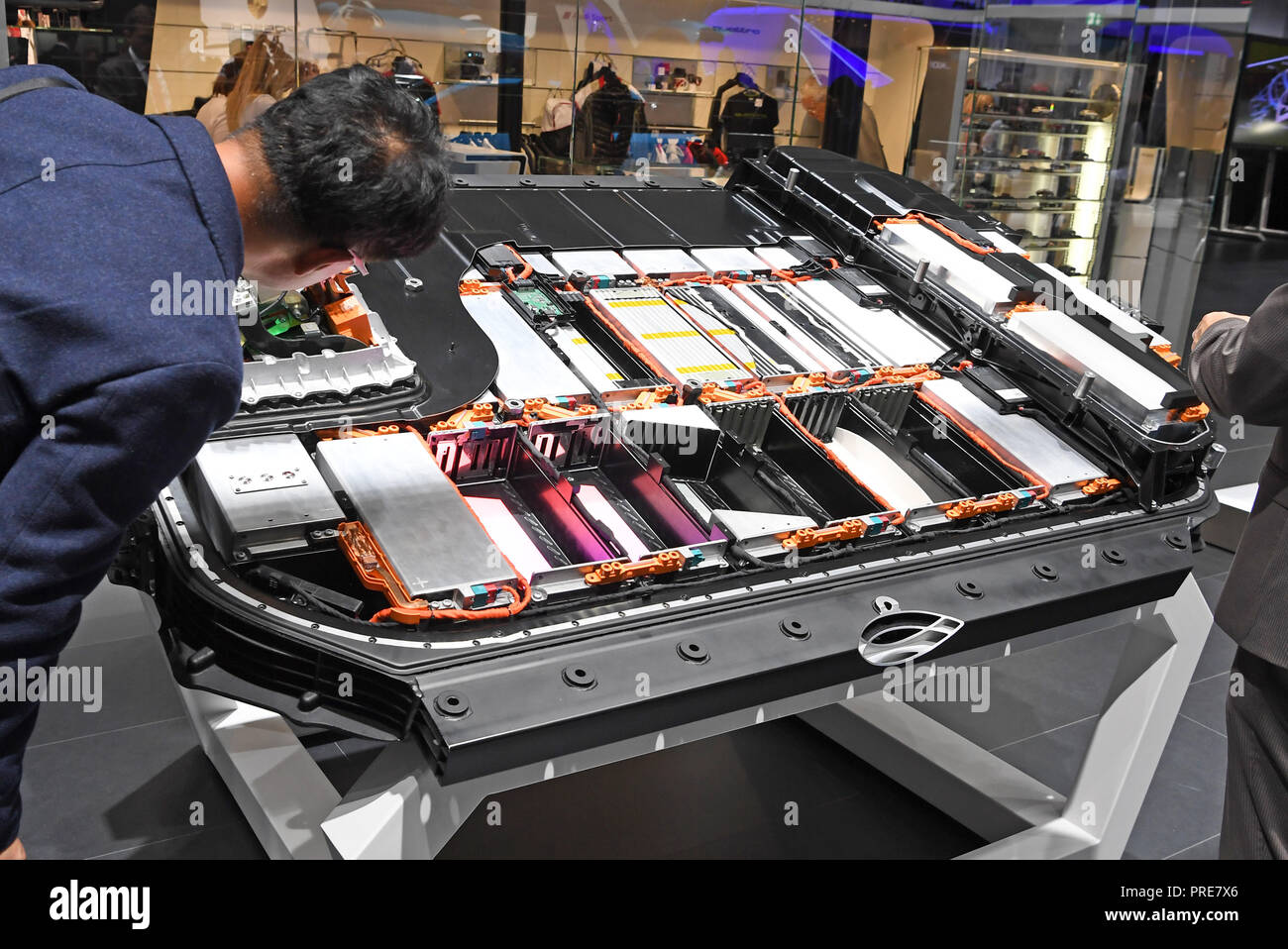 Paris, France. 02nd Oct, 2018. The battery of an electrically powered ...