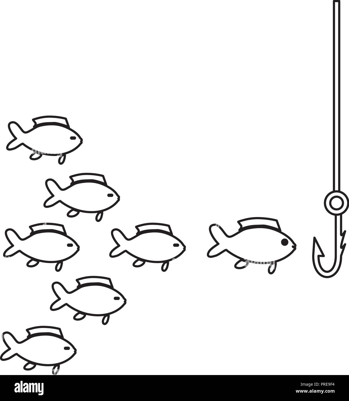 Fish shoal icon Black and White Stock Photos & Images - Alamy
