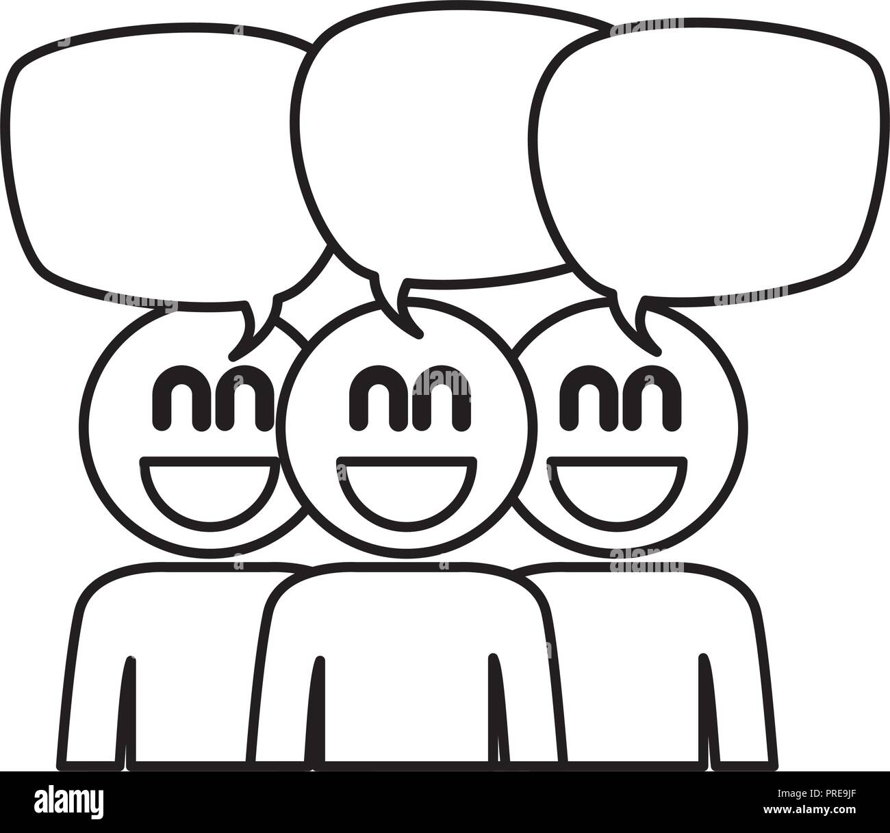 Talking cartoon figures Stock Vector Images - Alamy