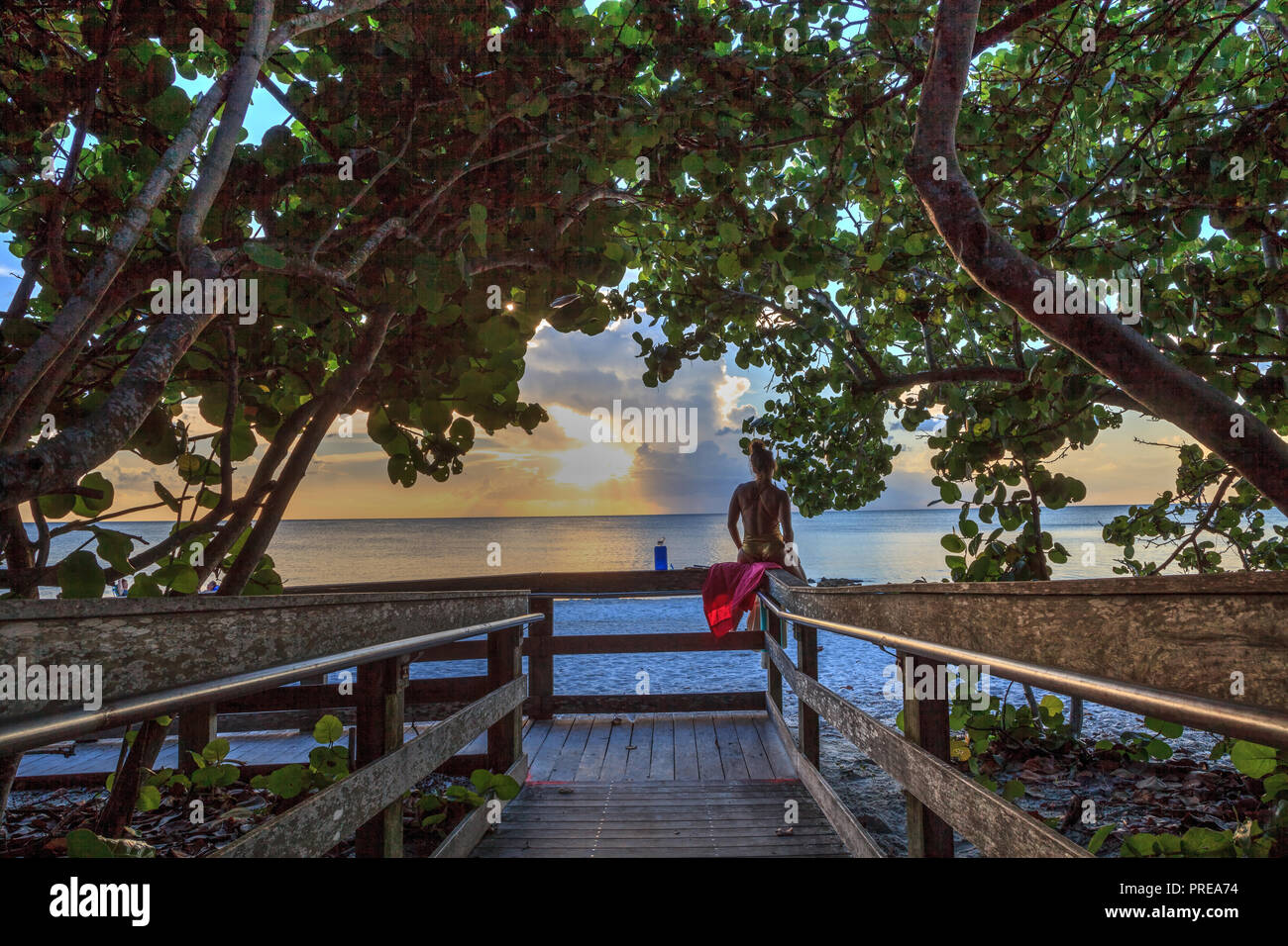 Barbados woman beach hi-res stock photography and images - Alamy