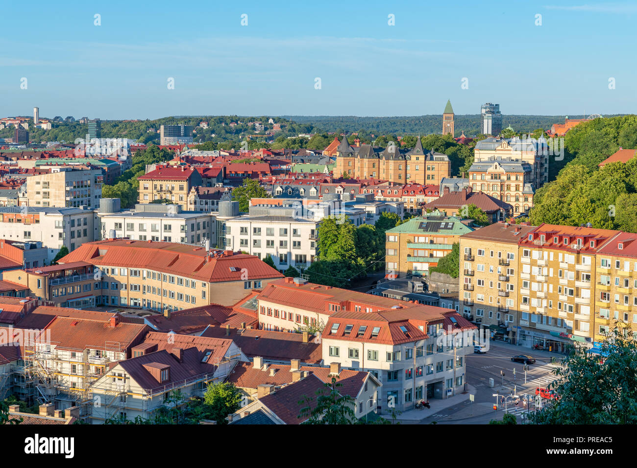 Aerial view of the city cityscape of gothenburg goteborg goteborg hi ...