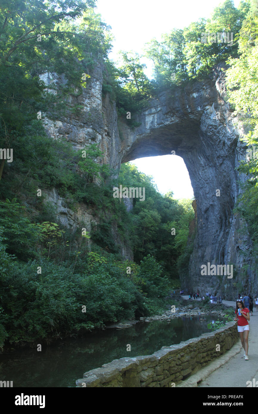 The Natural Bridge, a Historic Landmark in Virginia, USA Stock Photo ...